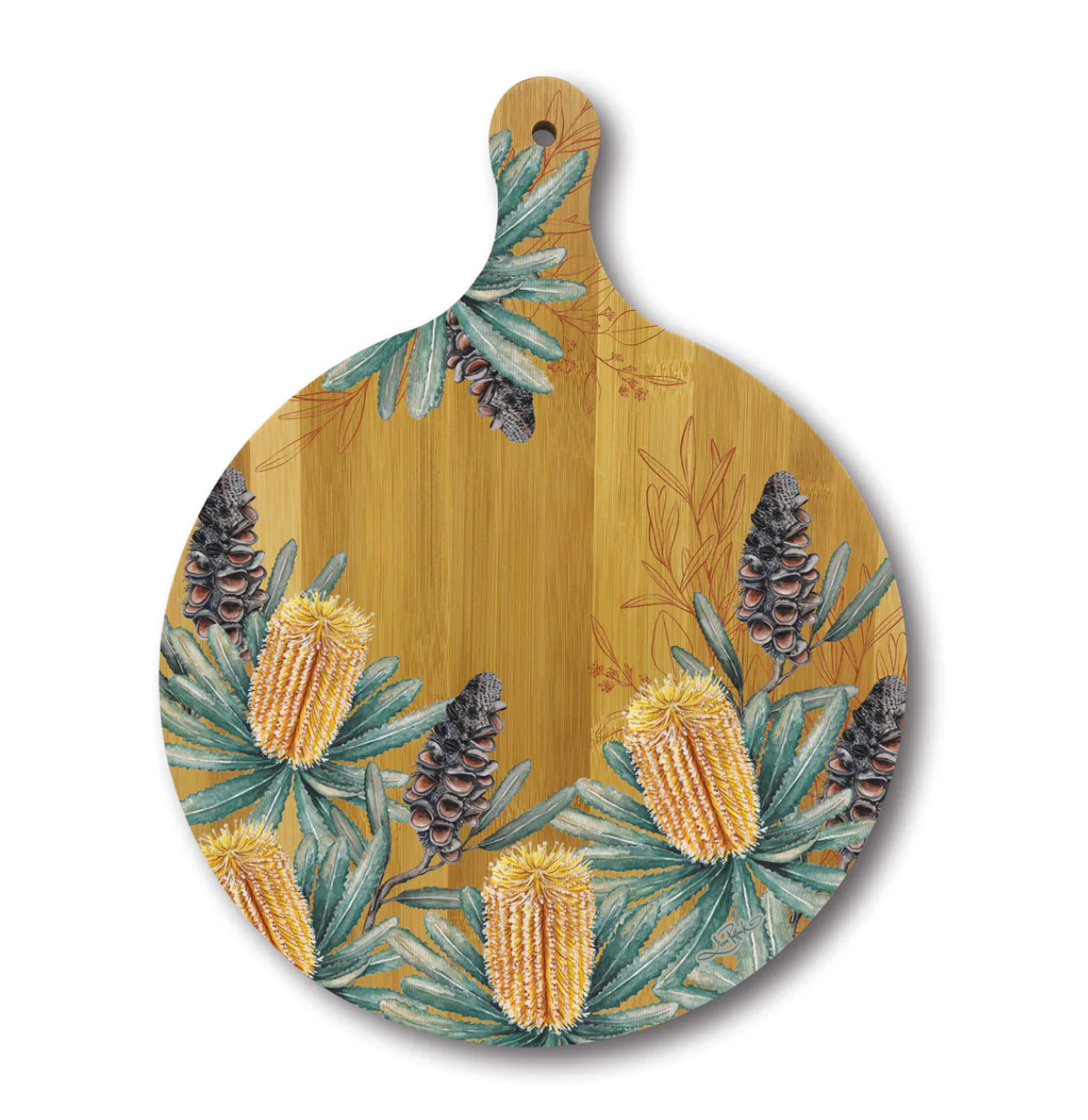 GOLDEN BANKSIA ROUND PLATTER – WILDE' N PRETTY
